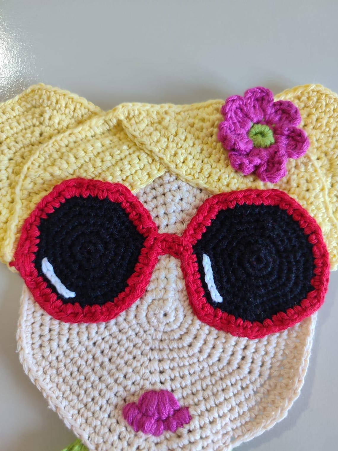 Handmade Crochet Woman Face Applique – Unique Textile Portrait Patch - Etsy