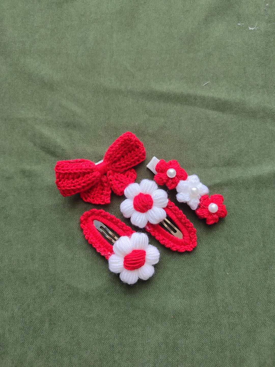 Handmade Crochet Hair Clips – Handmade Gift for Toddlers, Teens & Adult ...