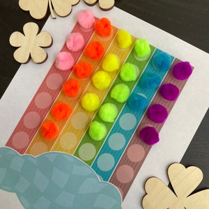 Rainbow Sorting or Counting Activity Worksheet - Etsy