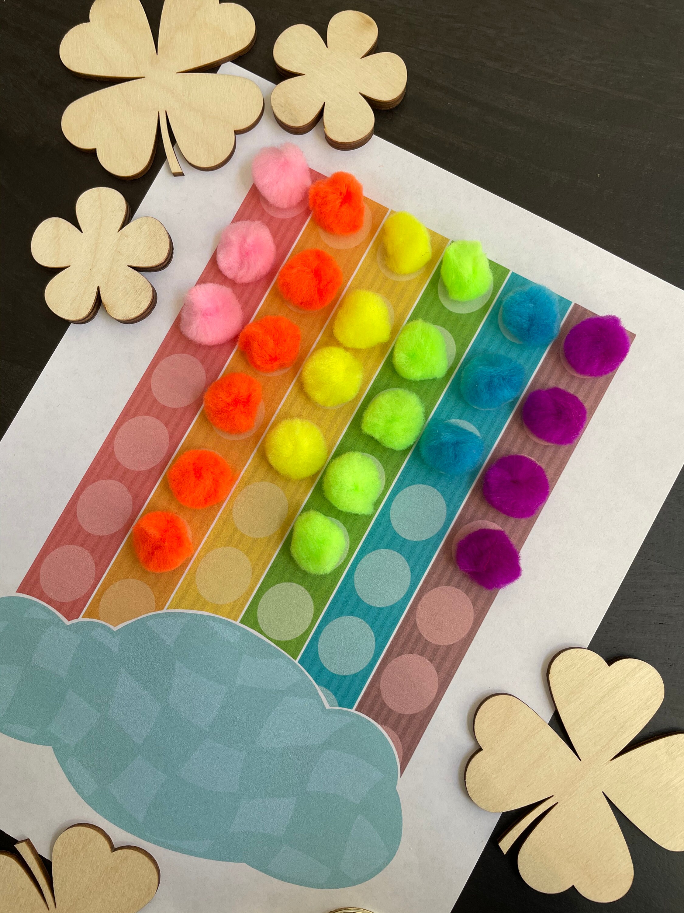 Rainbow Sorting or Counting Activity Worksheet - Etsy