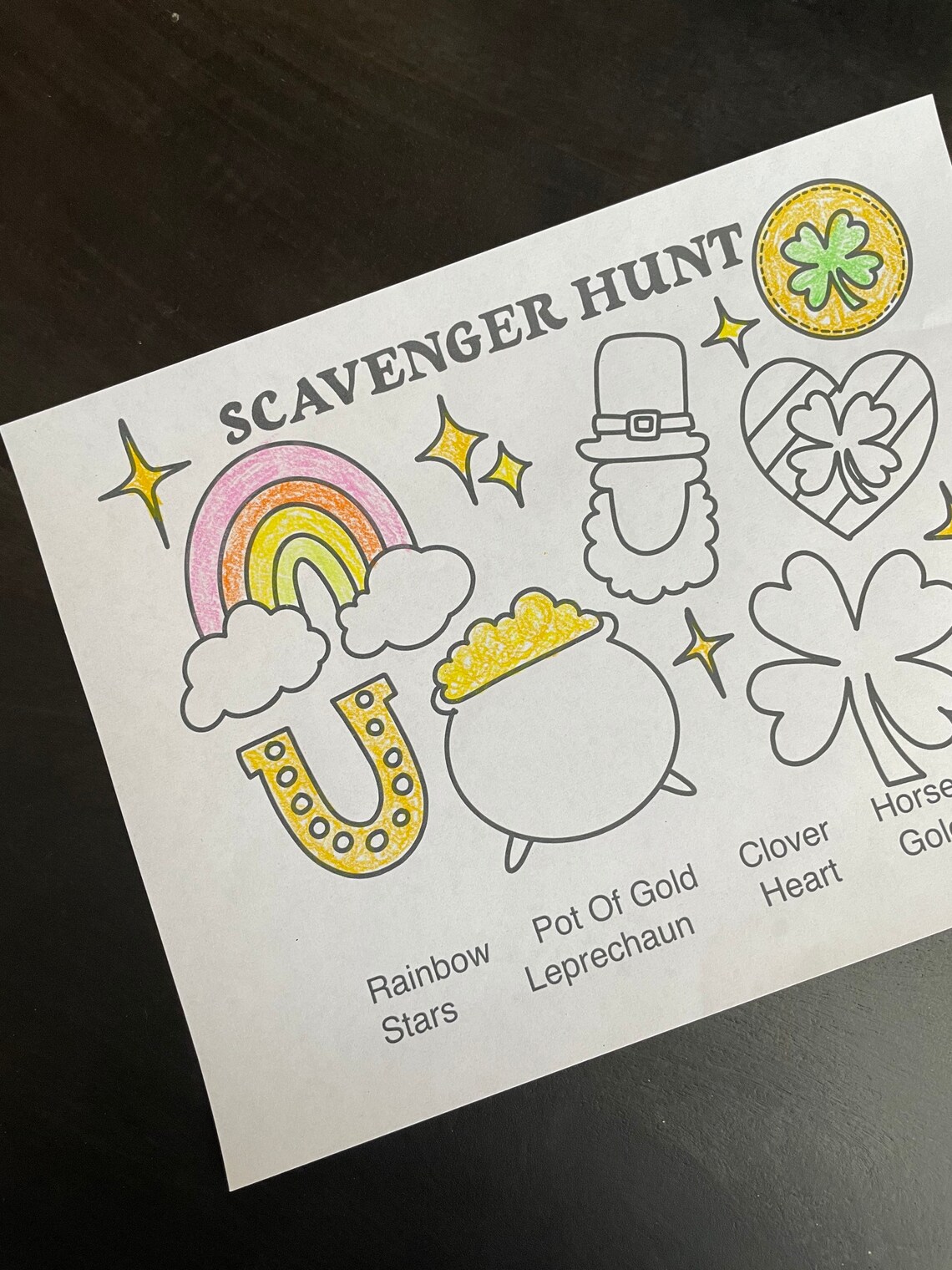 Scavenger Hunt Coloring Page Printable - Etsy
