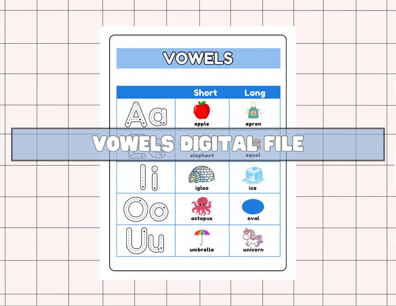 Vowels Digital Download - Etsy