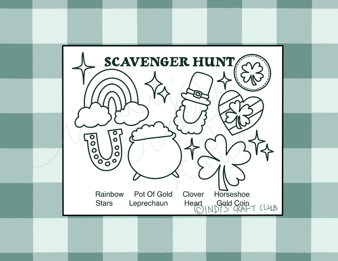 Scavenger Hunt Coloring Page Printable - Etsy Canada