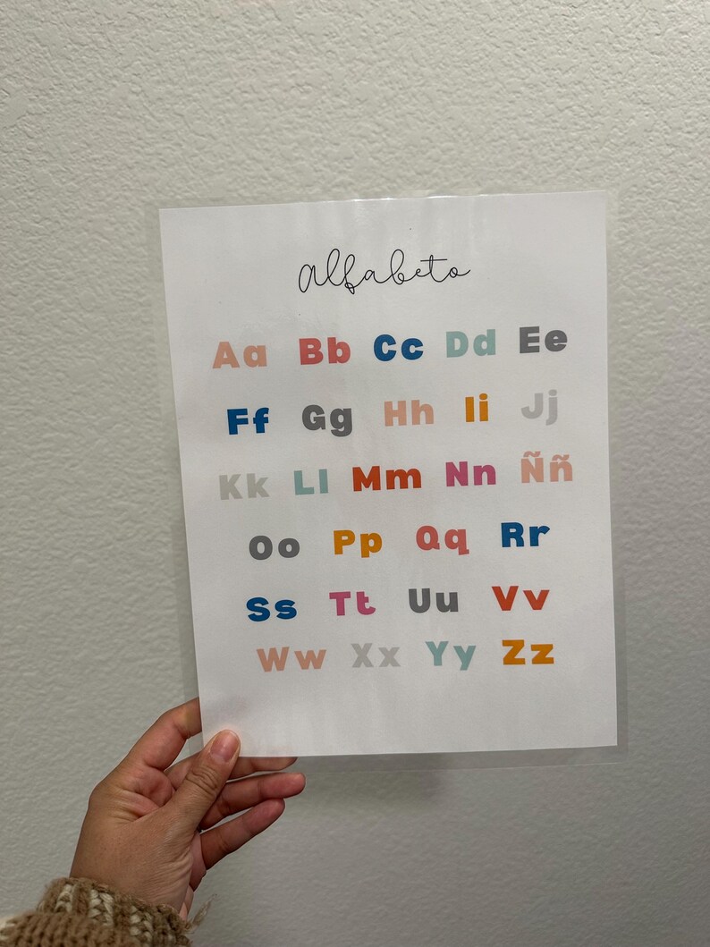 Alphabet (spanish) Poster Digital File - Etsy