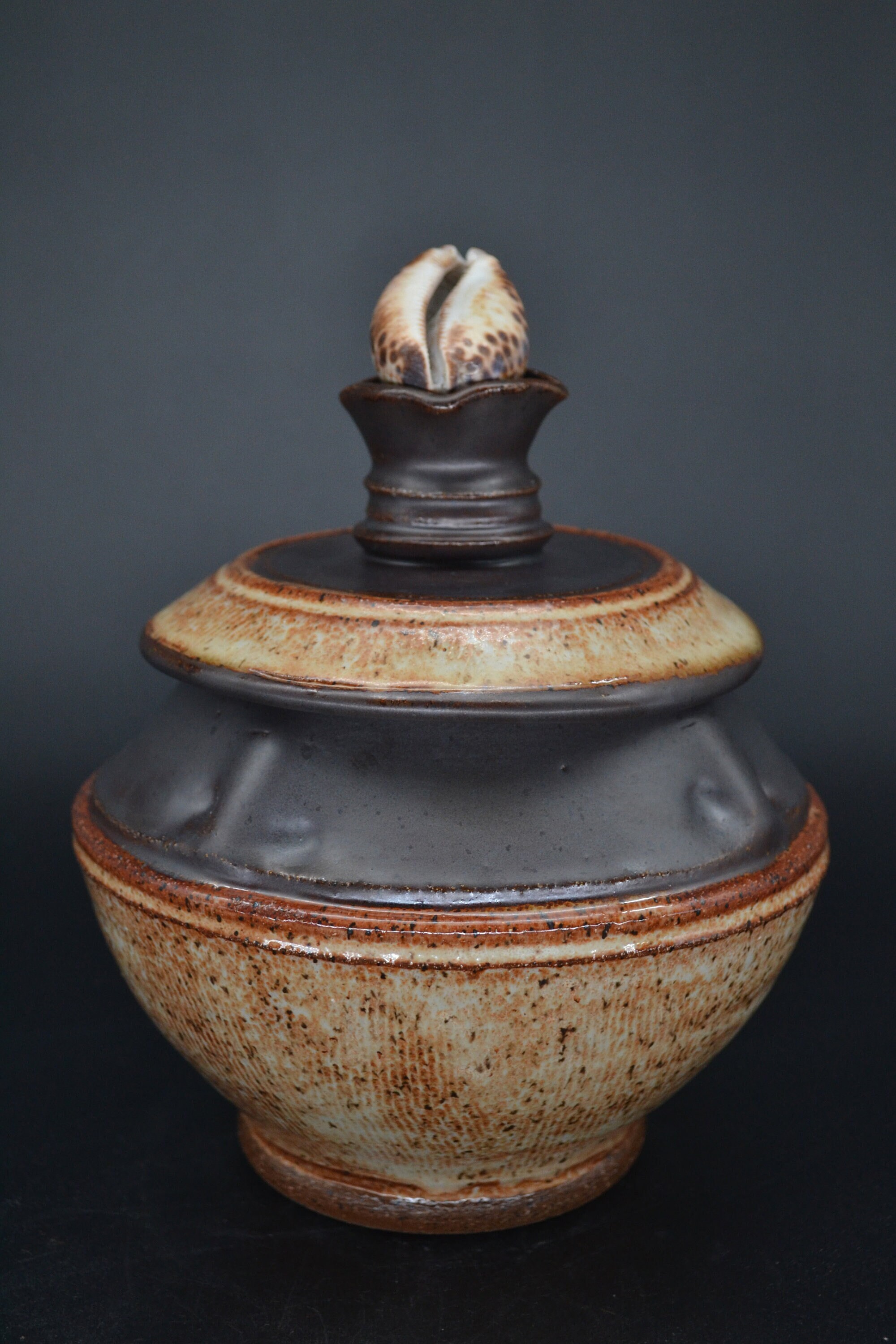 Unique Handmade Ceramic Dimpled Jar With Lid Speckled Brown - Etsy
