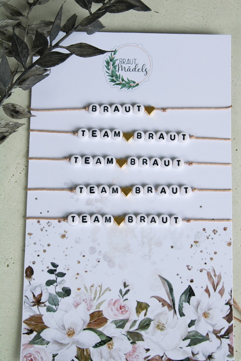 Team Braut Team Bride JGA Armbänder Armband - Etsy