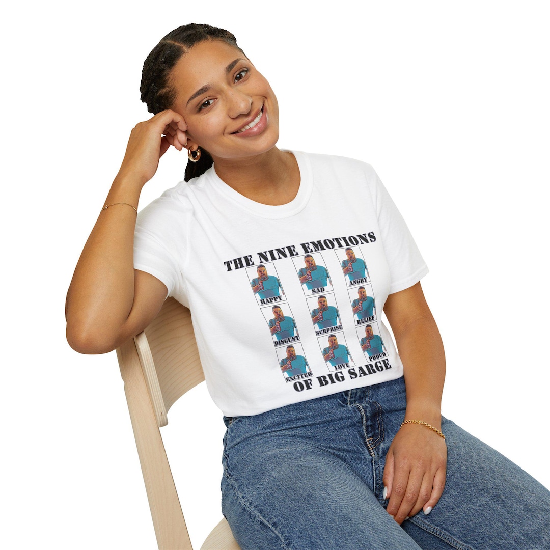 Sons of Liberty 9 Emotions of Big Sarge Graphic Tee - Etsy