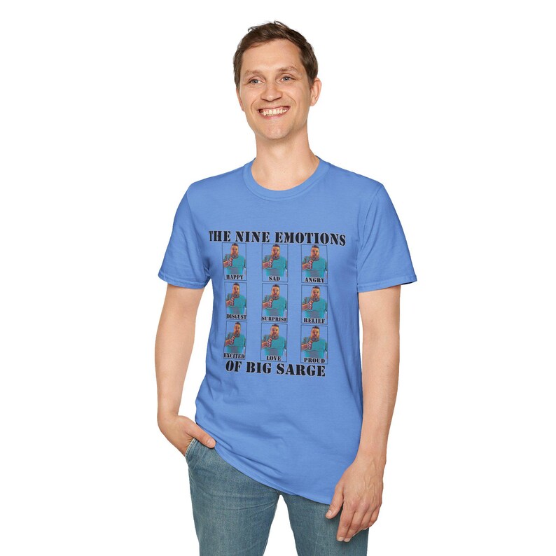 Sons of Liberty 9 Emotions of Big Sarge Graphic Tee - Etsy