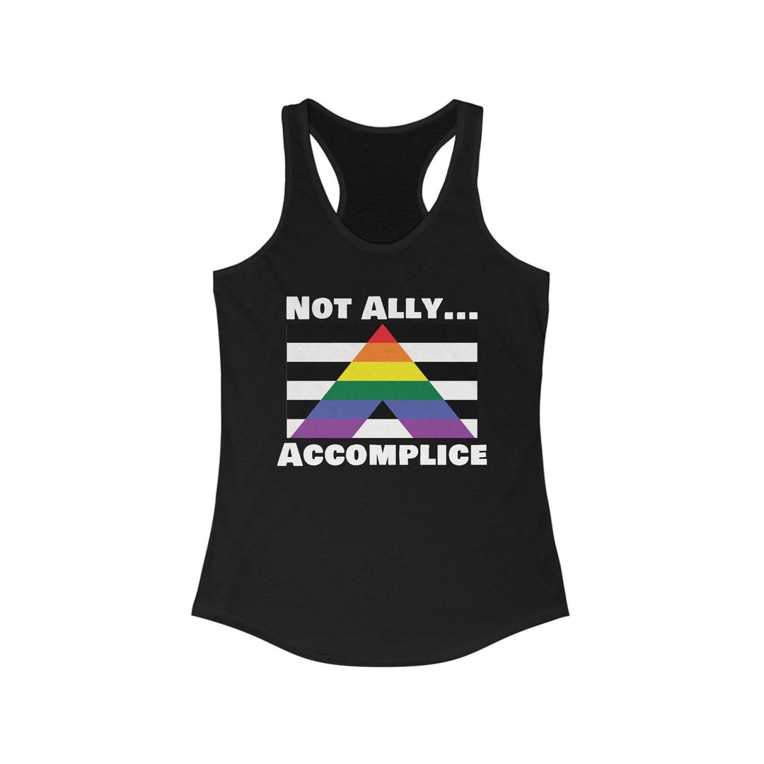Not Ally, Accomplice Womens Racerback Tanktop Pride Trans Shirt, Sons ...
