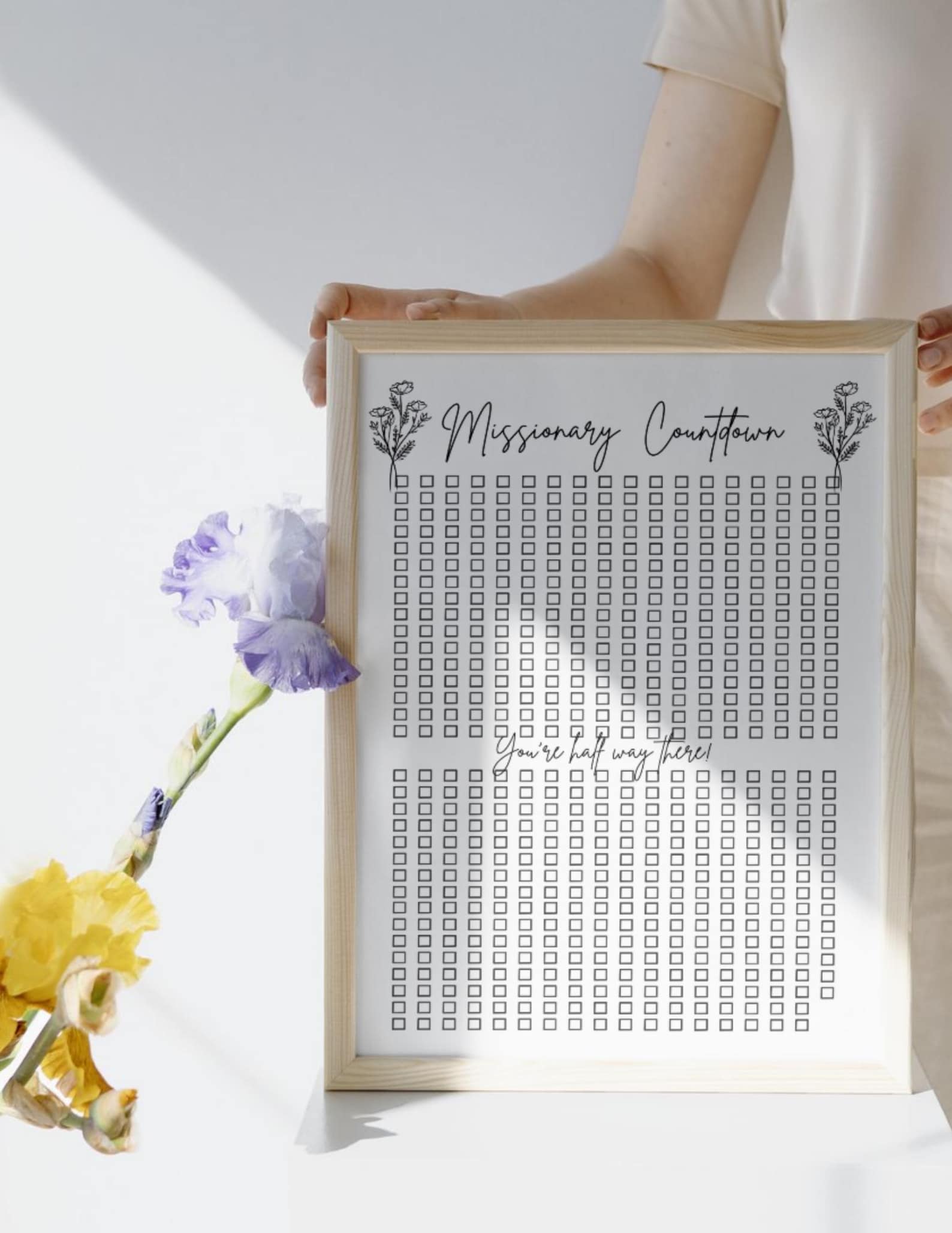18 Month Missionary Countdown Printable- Daily Tracker for LDS Sisters ...