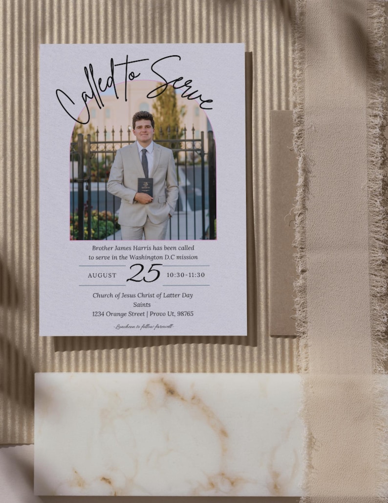 Editable Missionary Farewell Invitation: LDS Printable Card (digital ...