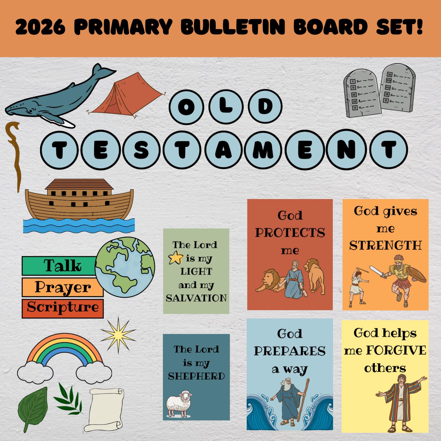 Old Testament Bulletin Board Kit | 2026 LDS Primary Decor (PDF) - Etsy