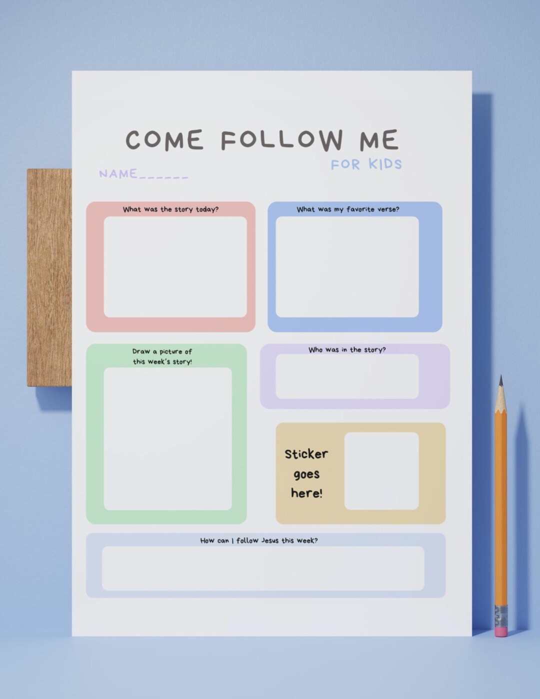 LDS Kids Scripture Study Worksheet: Come Follow Me Activity Page ...