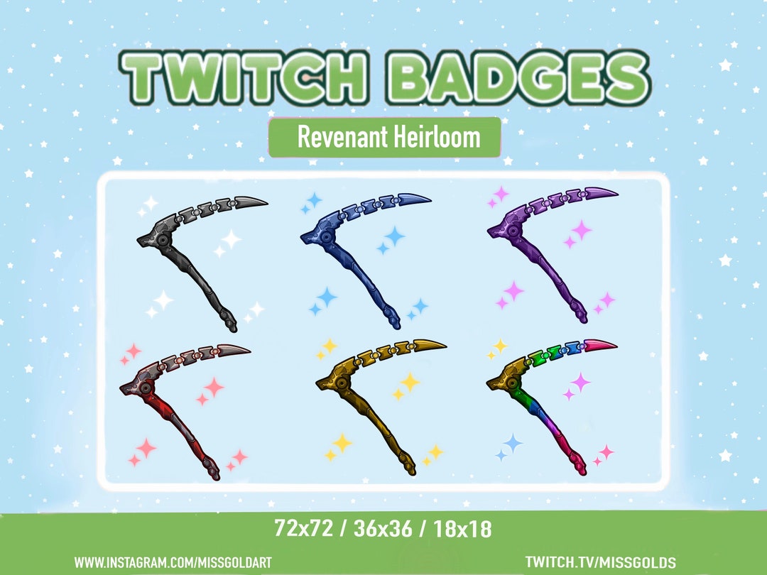 Revenant Heirloom Badges, Rev Badges, Twitch Streamers, Sub Badges for ...