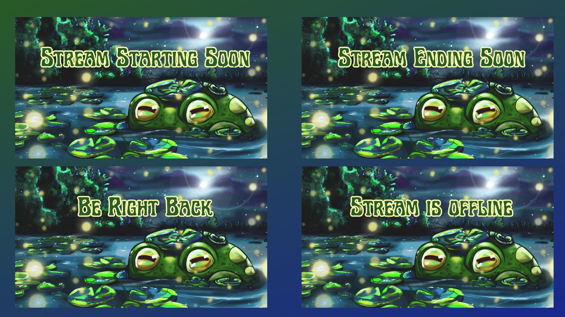 Giant Night Frog Animated Scenes, Frog Overlays, Twitch Streamers ...