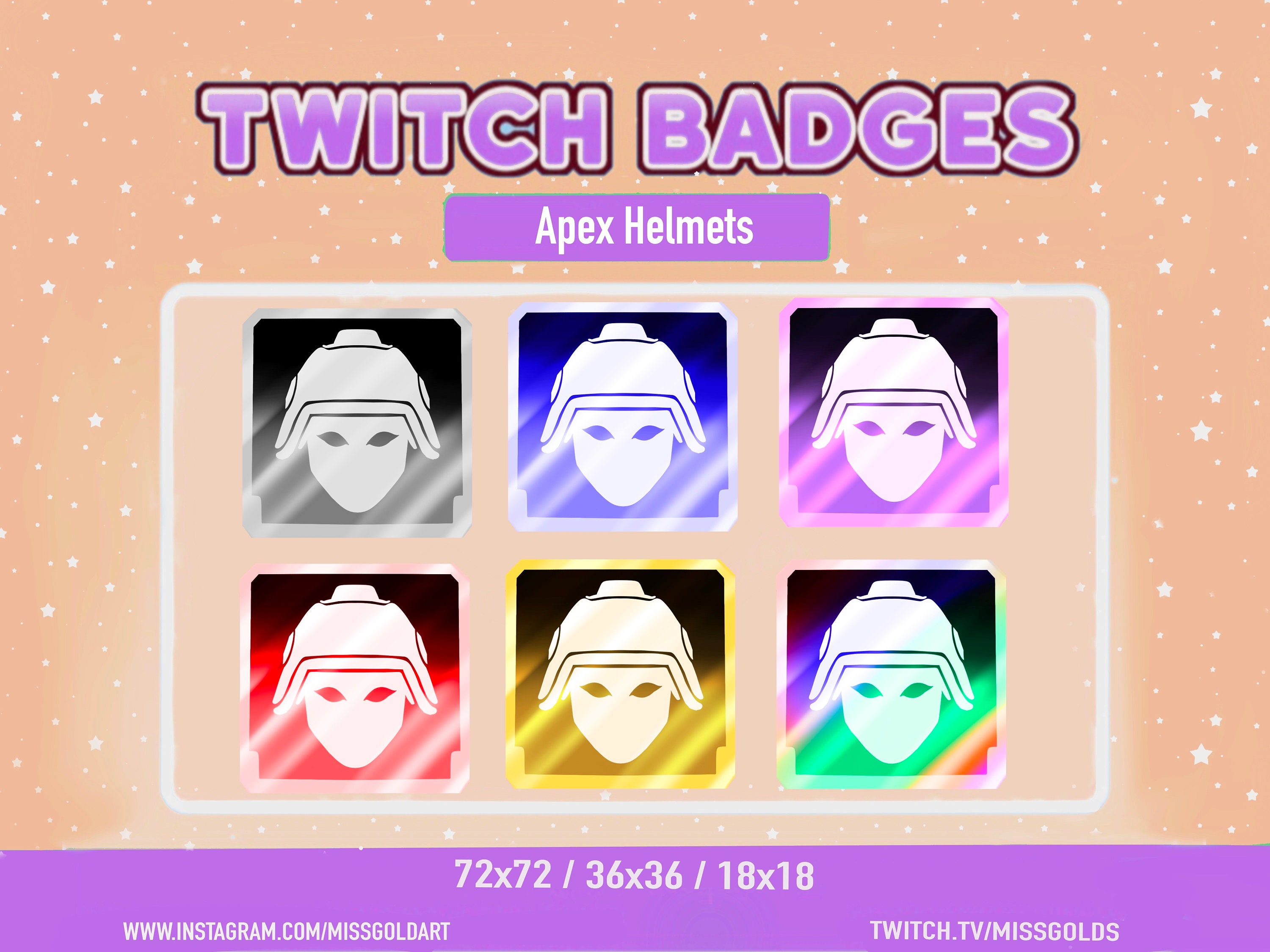 Helmet Apex Legends Badges, Headgear Badges, Twitch Streamers, Sub ...