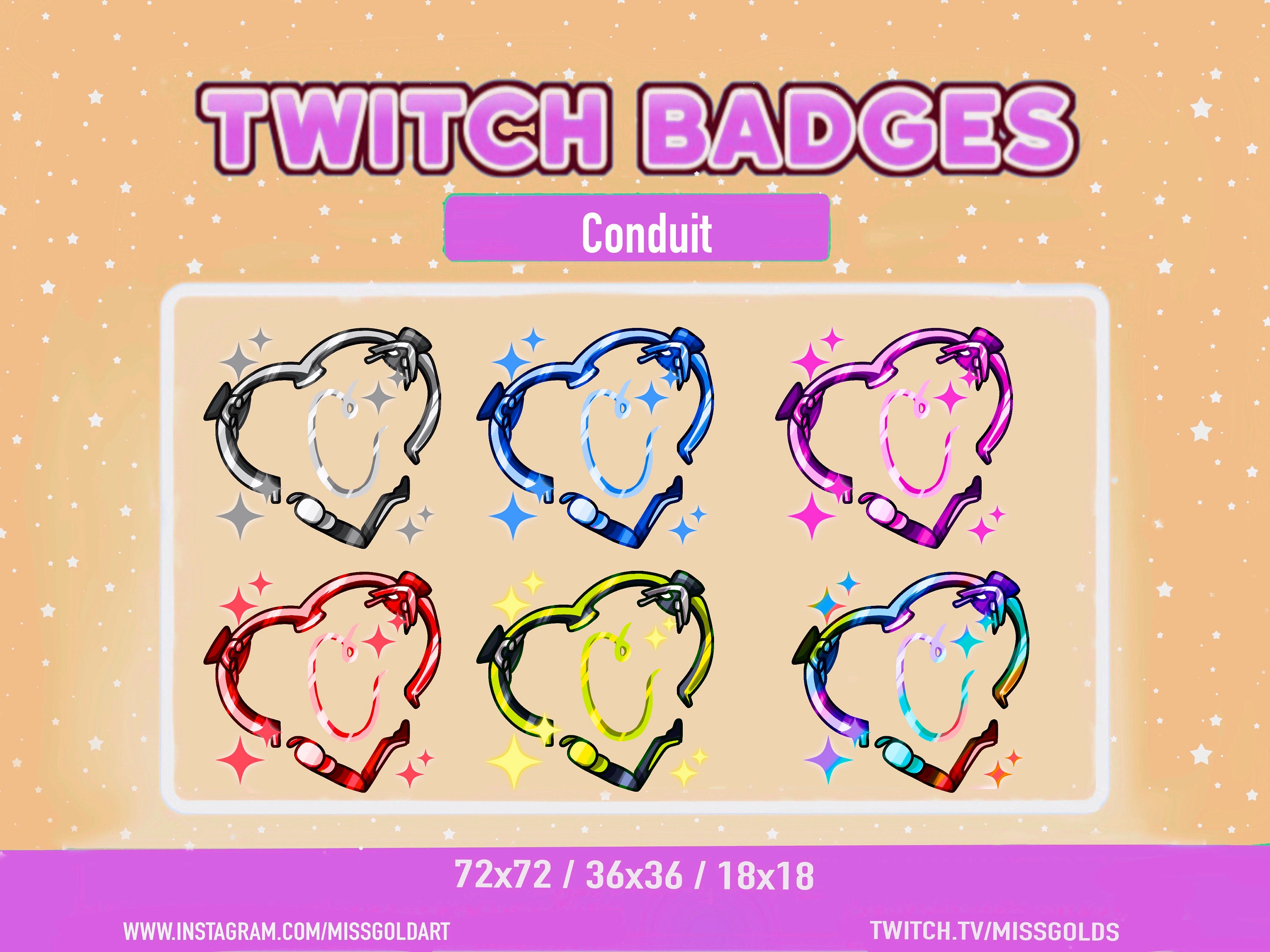 Conduit Badge, Conduit Apex Badges, Twitch Streamers, Sub Badges for ...