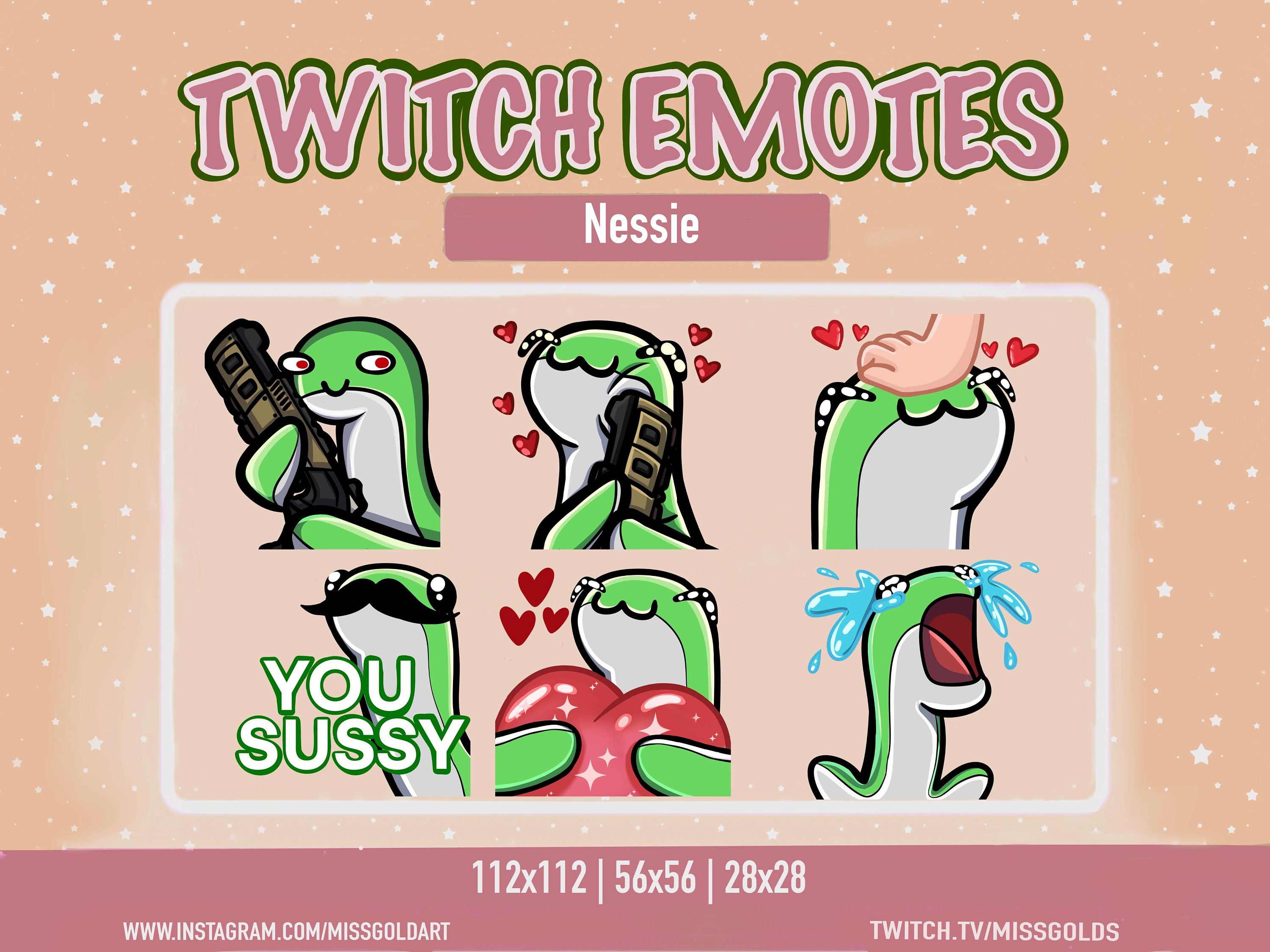 Nessie Apex Legends Emotes, Nessie Emotes, Twitch Streamers, Emotes for ...