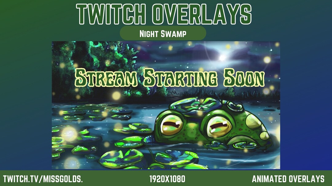 Giant Night Frog Animated Scenes, Frog Overlays, Twitch Streamers ...