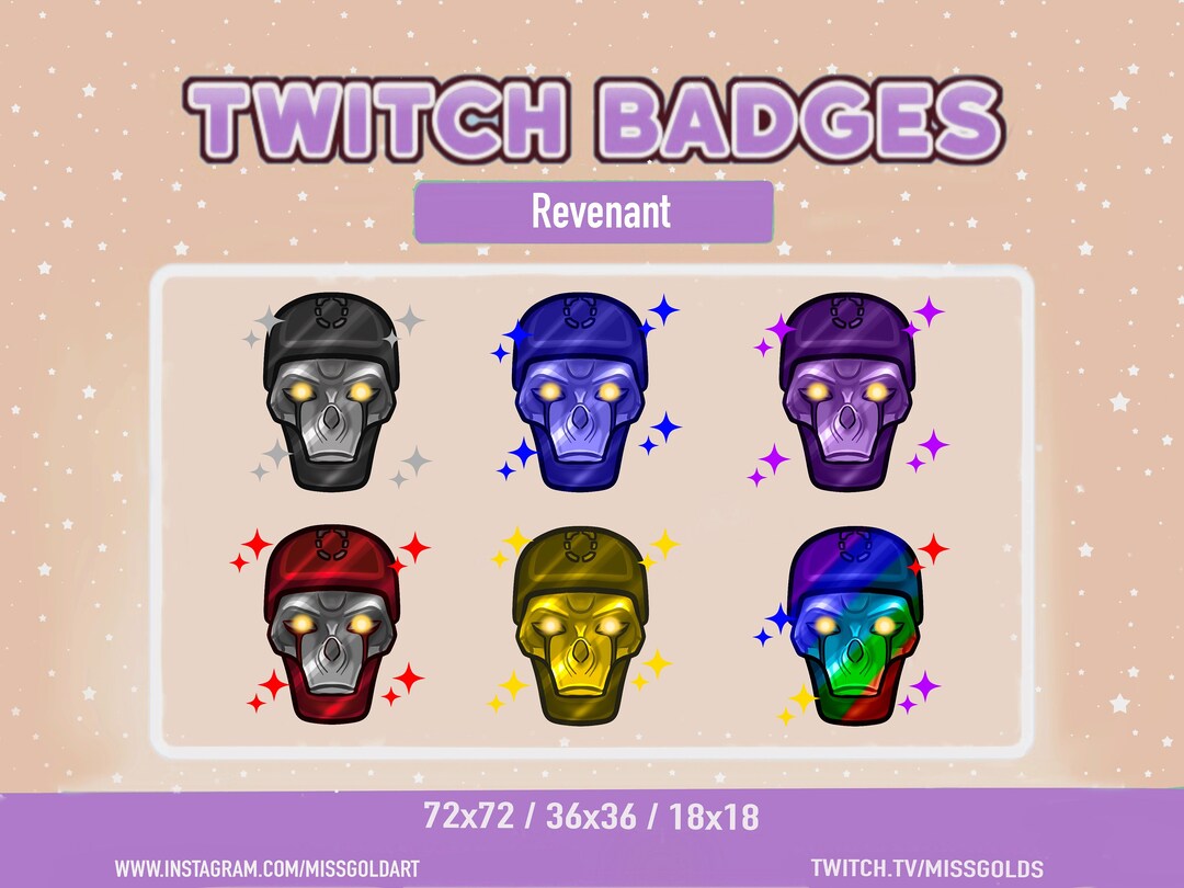 Revenant Head Badges, Rev Badges, Twitch Streamers, Sub Badges for ...