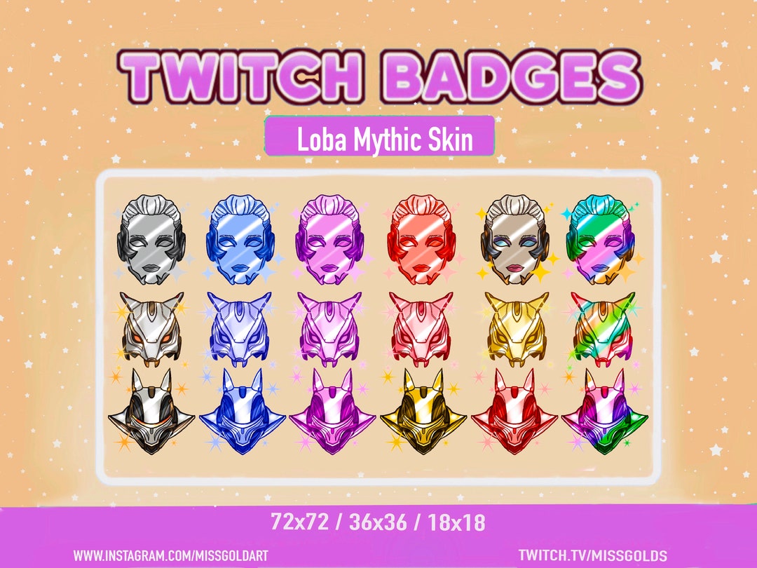 Loba Mythic Skin Badges, Loba Badges, Twitch Streamers, Sub Badges for Twitch Streamers, Loba ...