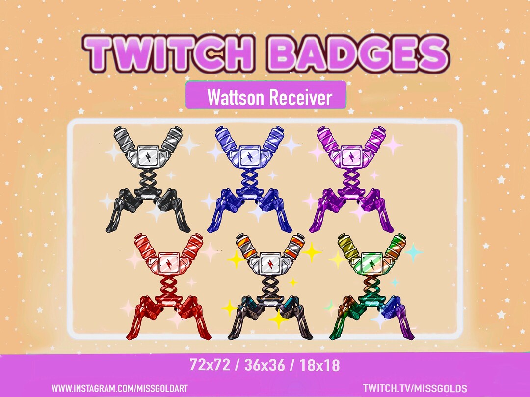 Wattson Python Badges, Wattson Badges, Twitch Streamers, Sub Badges for ...