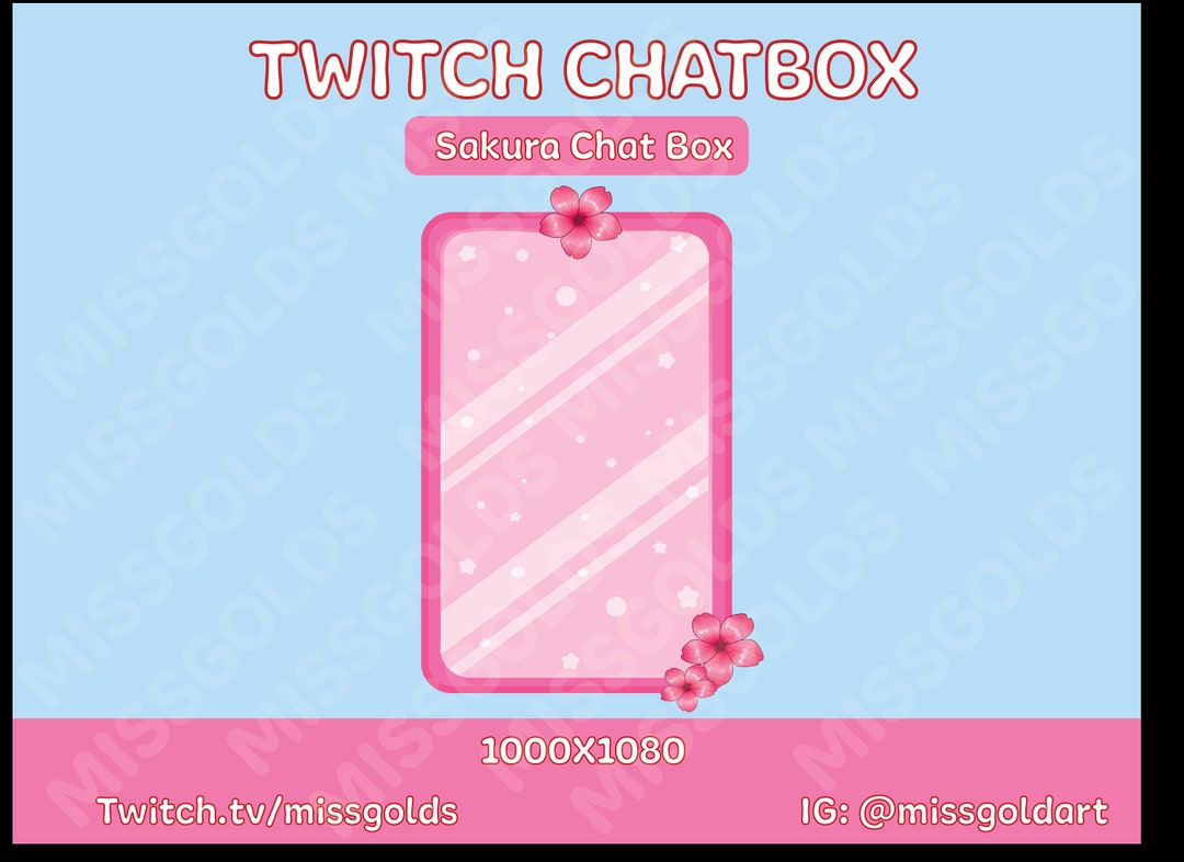 Cherry Blossom Twitch Chatbox, Twitch Chat Box for Streamers, Panels ...