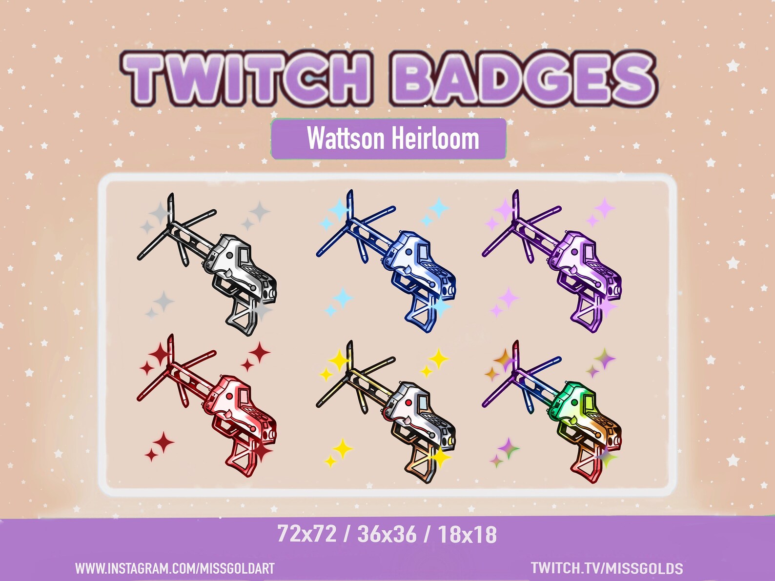 Wattson Heirloom Badges, Wattson Badges, Twitch Streamers, Sub Badges for Twitch Streamers ...