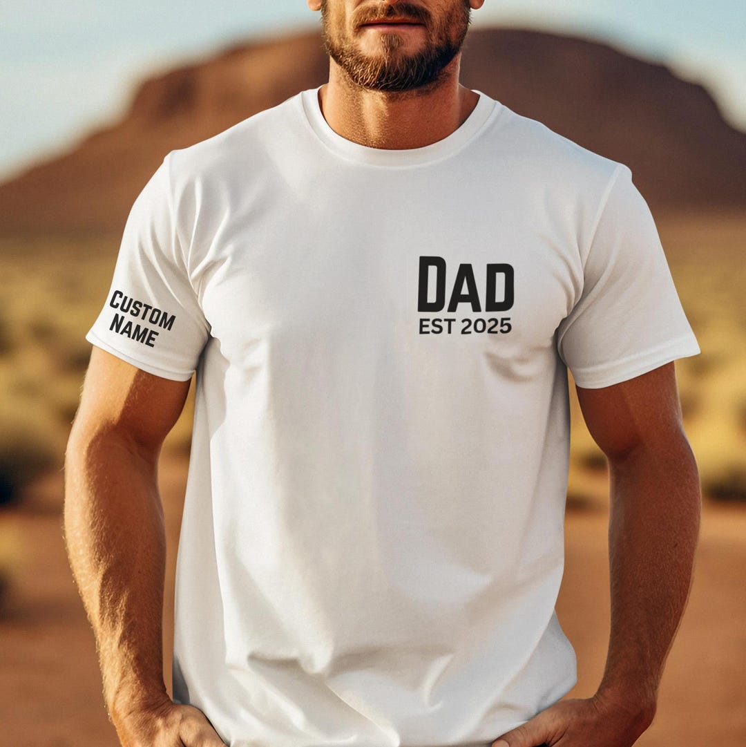 Custom Dad Shirt With Kids Names. Personalised Dad Tshirt, Dad Shirt ...