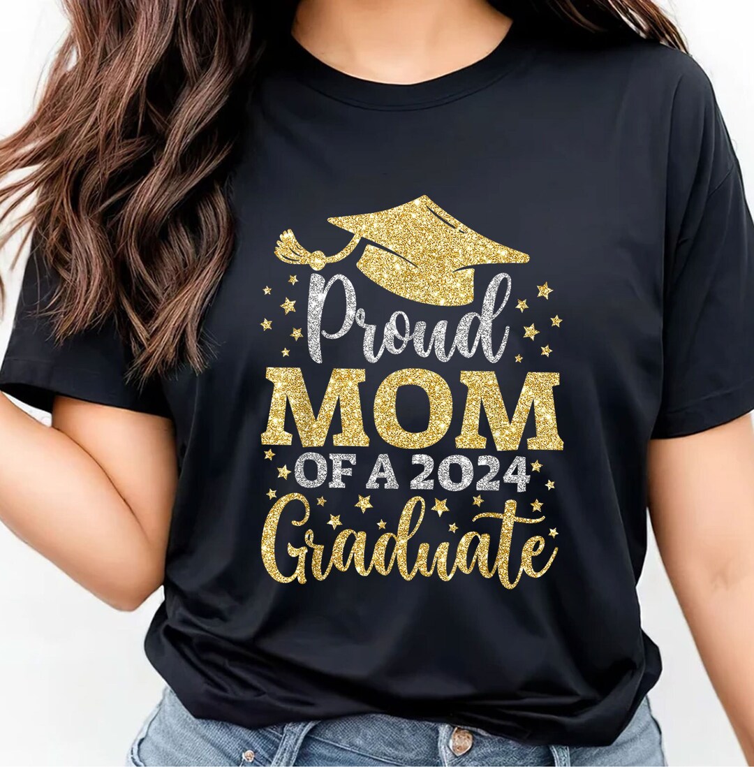 Proud Mama of A 2024 Graduate Shirt, Senior Mom Shirt, Mom of Graduate ...