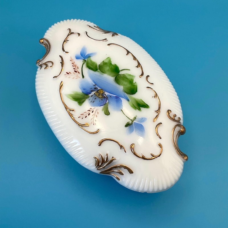 Antique Opaline Glass Box - Etsy