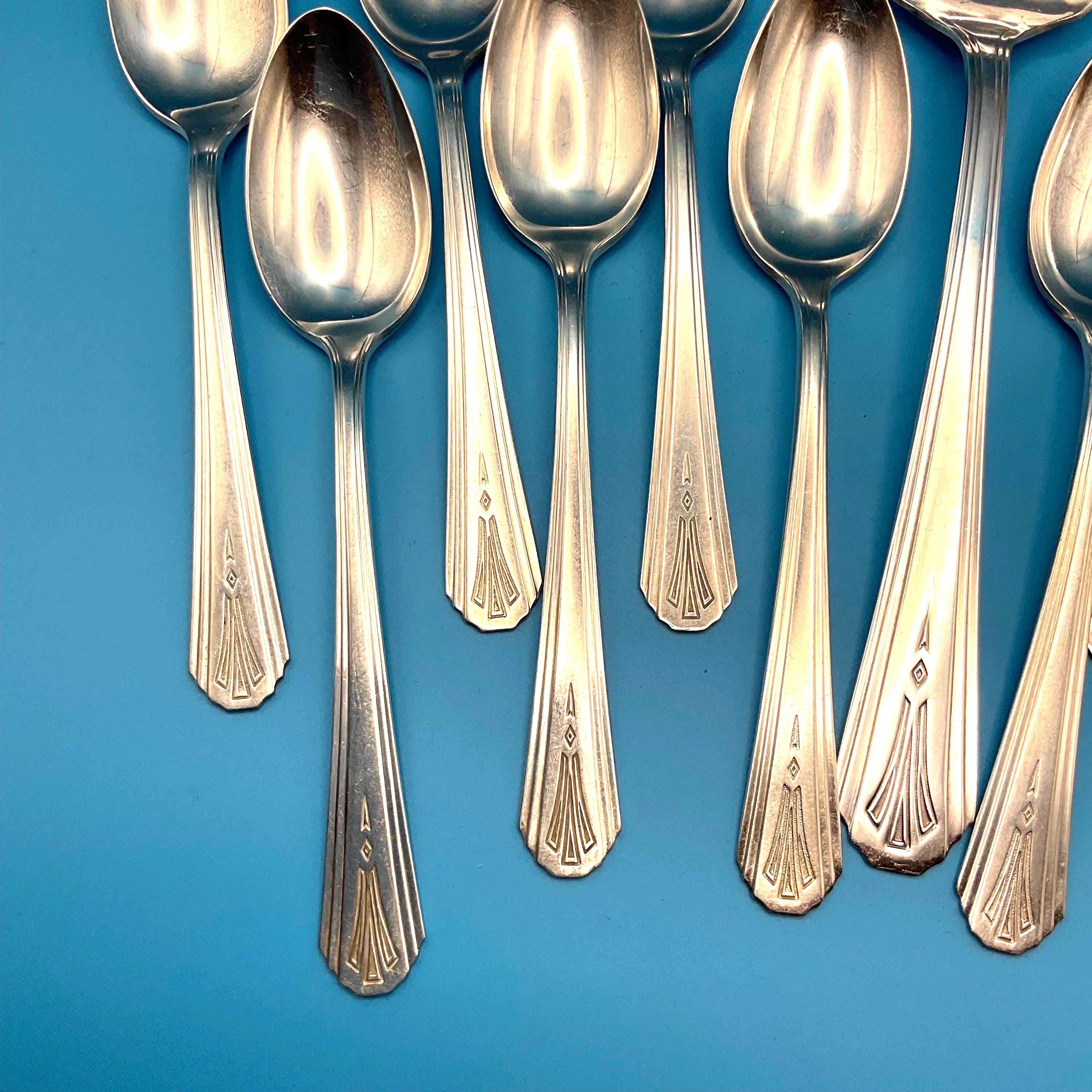 Ivanhoe Pattern by Wm Rogers Silverplate Spoon Set, Vintage Art Deco - Etsy