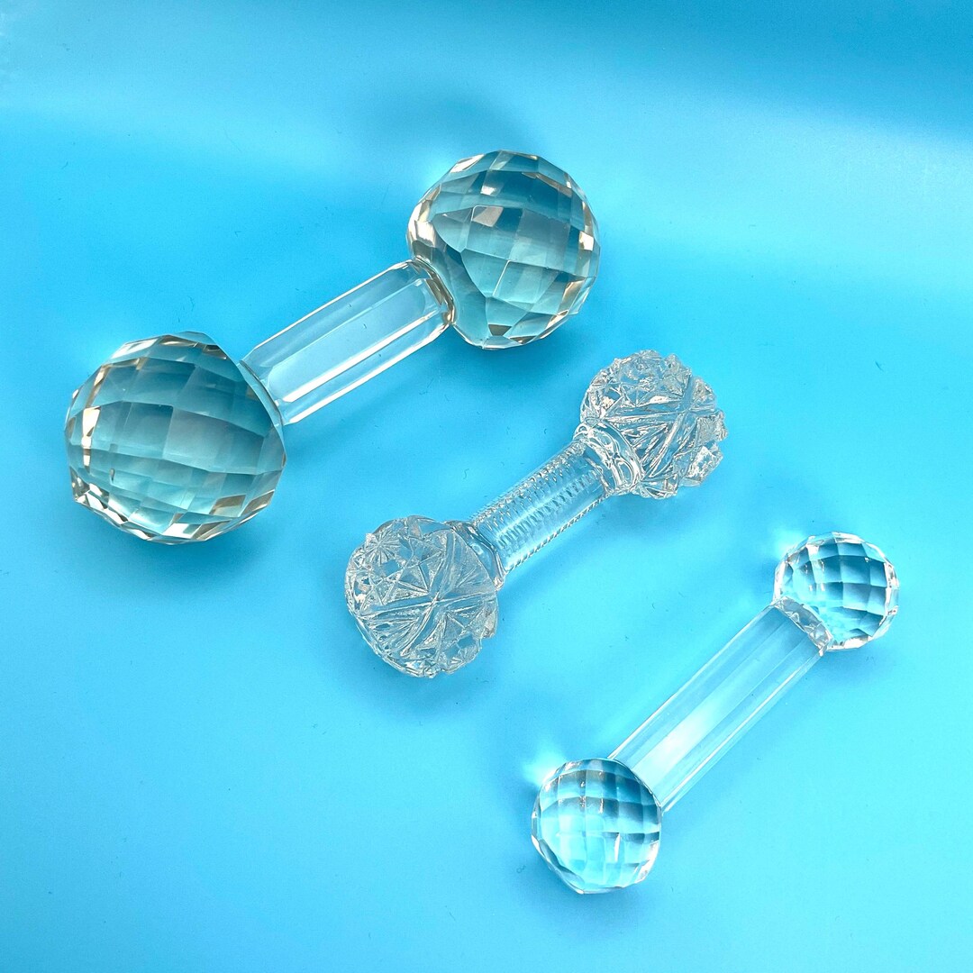 Vintage Cut Crystal Serving Knife or Spoon Rests - Set of 3 ...