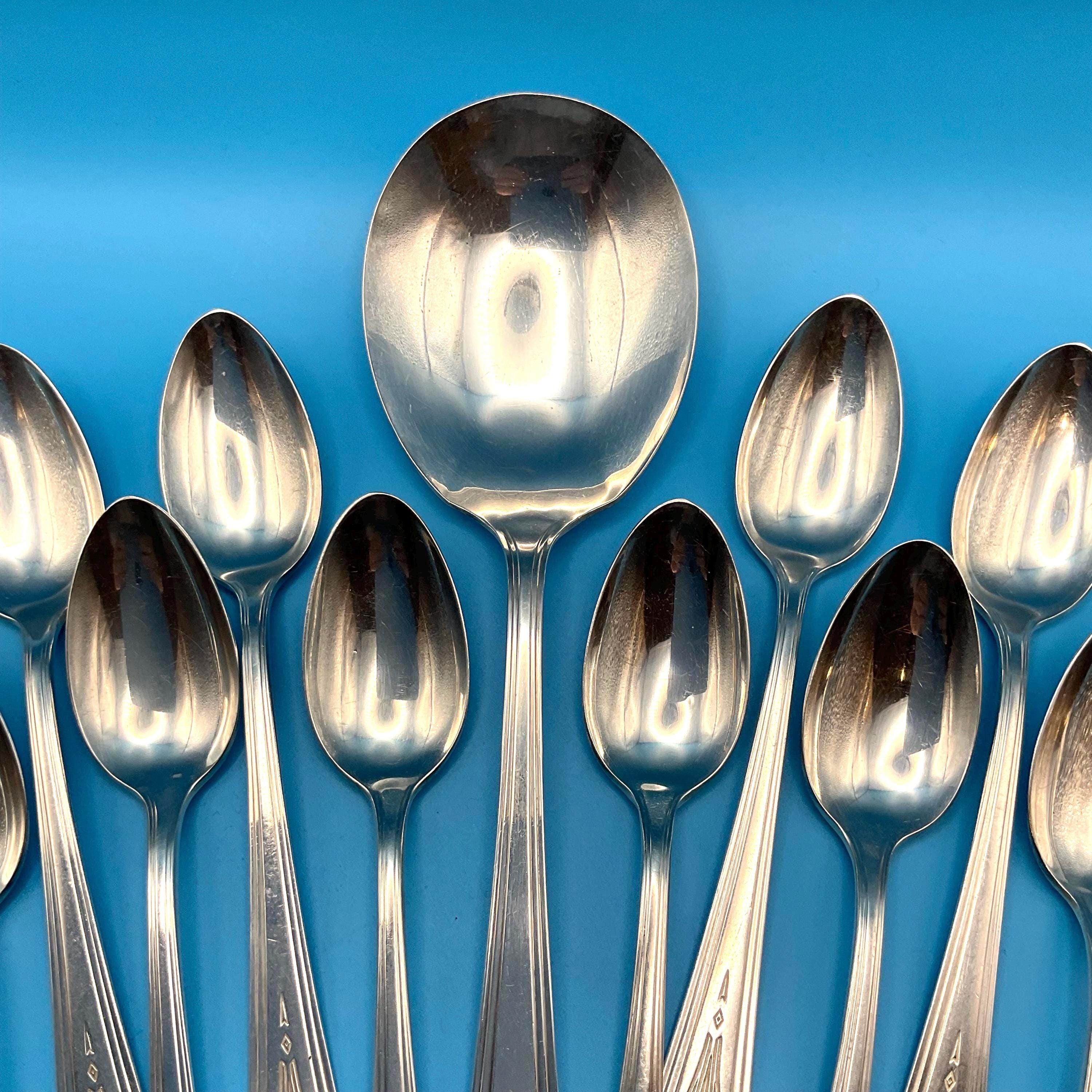 Ivanhoe Pattern by Wm Rogers Silverplate Spoon Set, Vintage Art Deco - Etsy