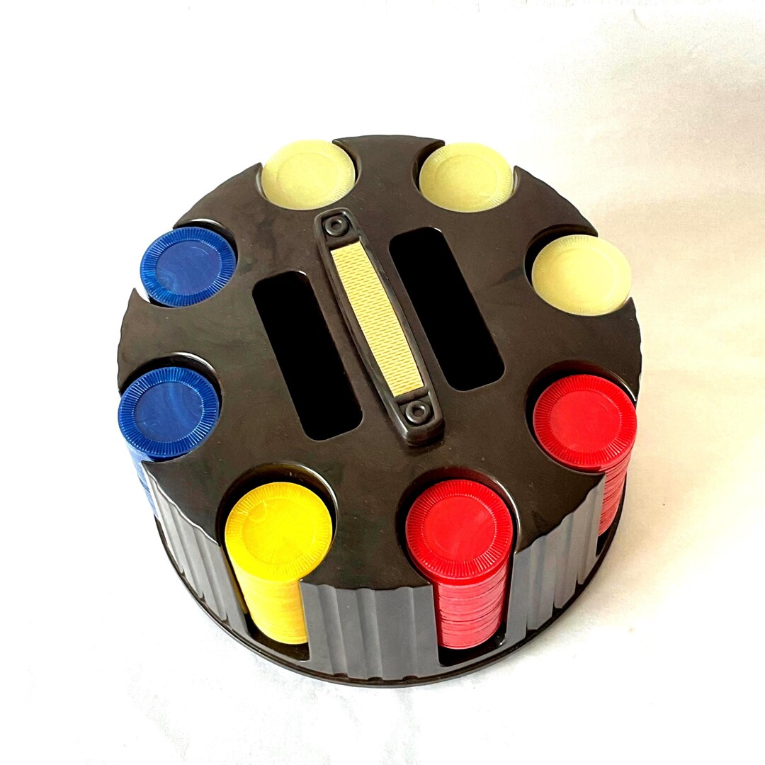 Vintage Revolving Poker Chip Caddy: Mid-century Modern Pacific Game ...