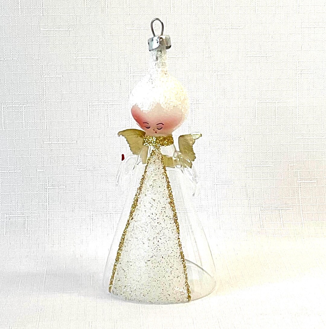 West Germany, Angel With Lighted Candle Christmas Tree Ornament Vintage ...