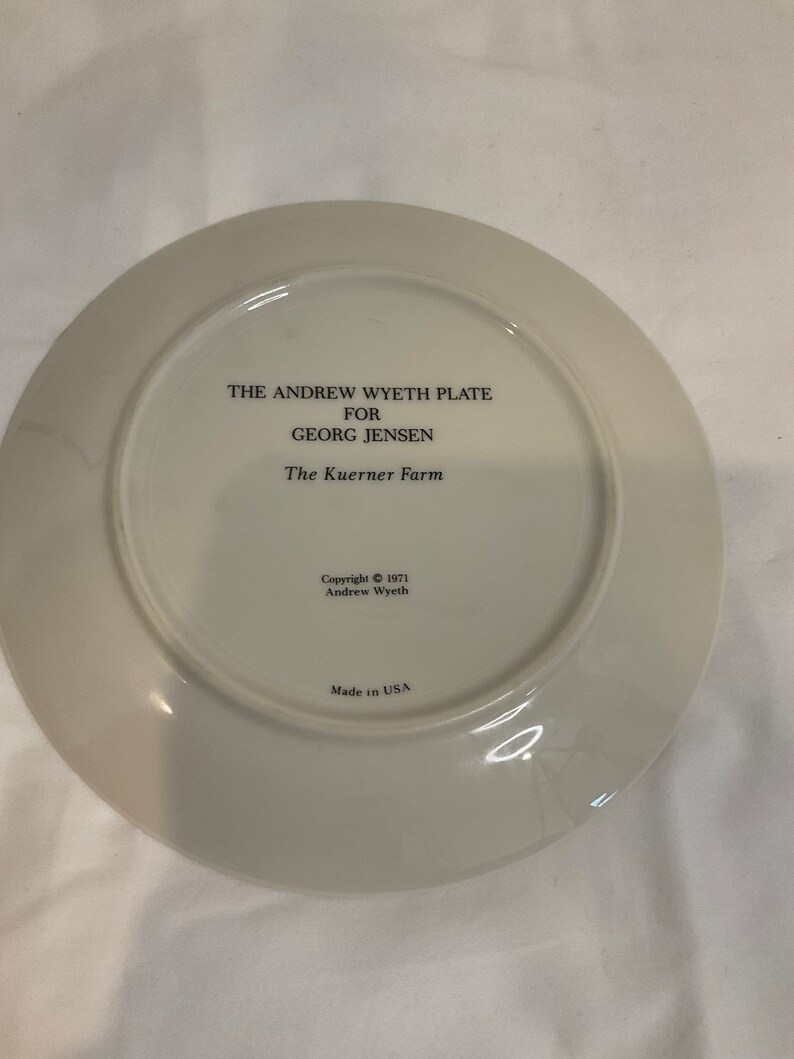 Andrew Wyeth Plate for Georg Jensen, the Kuerner Farm 1971, Farmstead ...