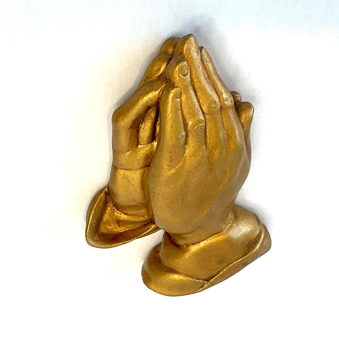 Vintage Gilded Praying Hands Ceramic Wall Art - Etsy