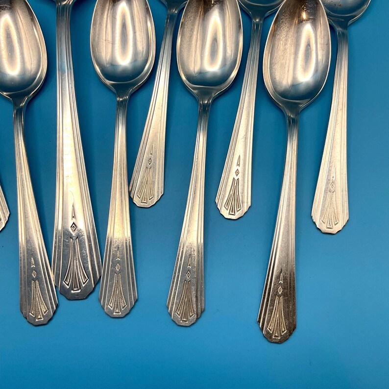 Ivanhoe Pattern by Wm Rogers Silverplate Spoon Set, Vintage Art Deco - Etsy