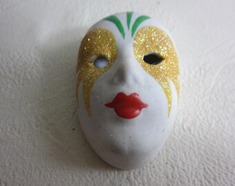 Painted Plaster Mask - Etsy