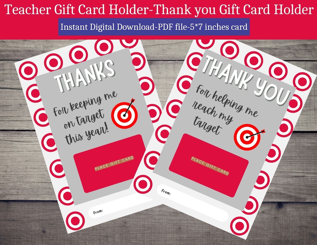 Target Gift Card Holder Printable,teacher Appreciation Card Holder,cup ...