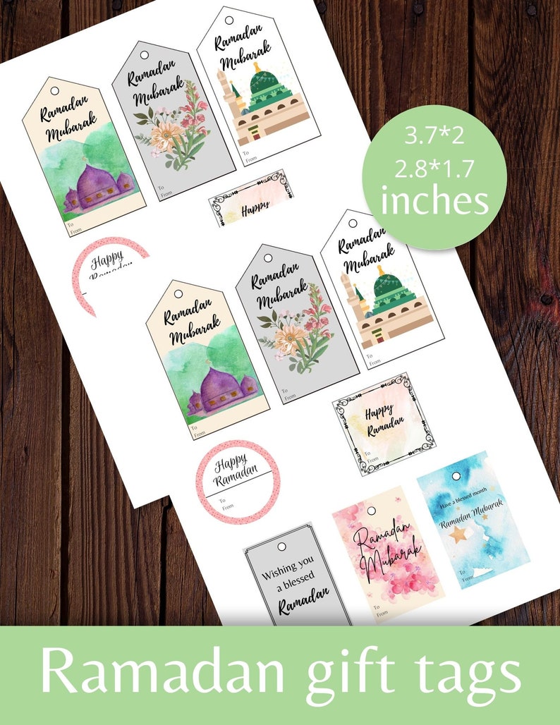 Printable Ramadan Mubarak Gift Tag,ramadan Kareem Gift Tag,ramadan ...