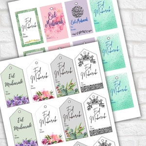 Eid Gift Tags Printable,eid Mubarak Gift Tags,happy Eid Gift Tags,eid ...