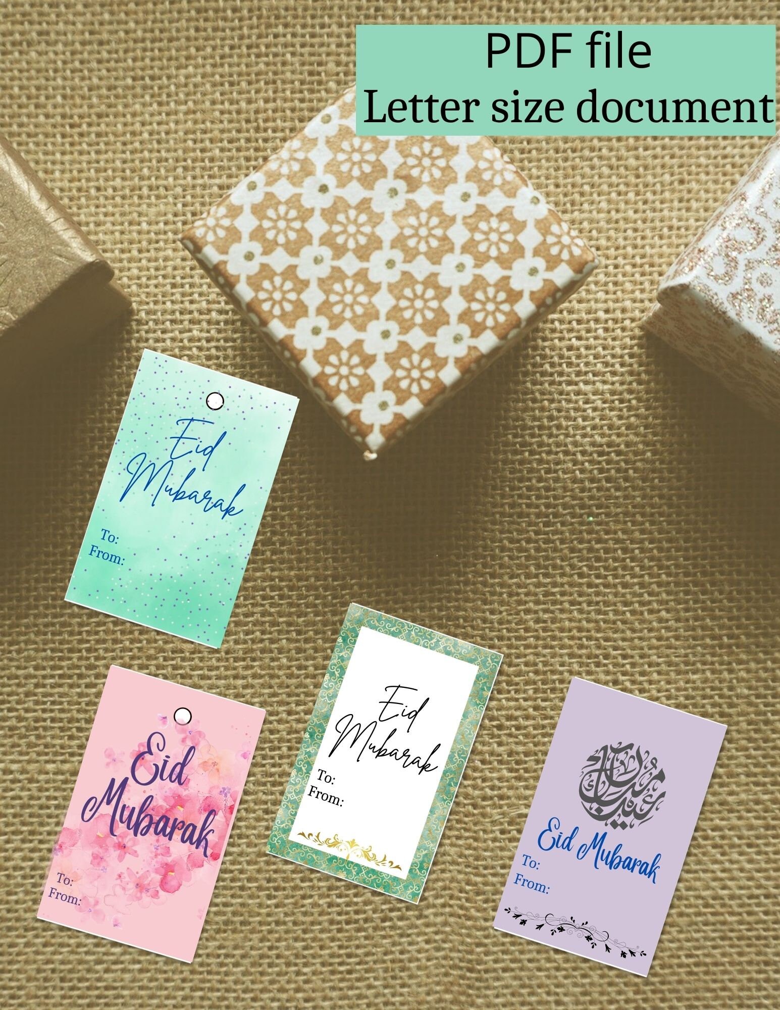 Eid Gift Tags Printable,eid Mubarak Gift Tags,happy Eid Gift Tags,eid ...