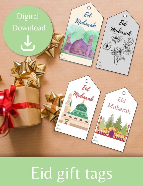 Printable Eid Mubarak Gift Taghappy Eid Gift Tageid - Etsy
