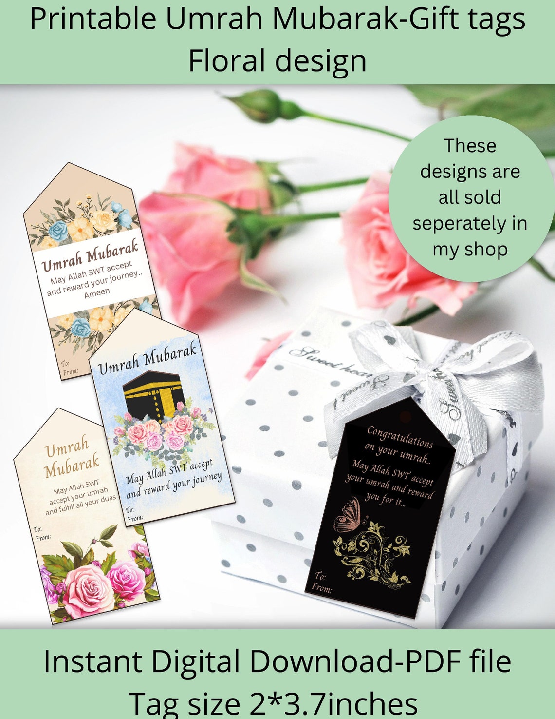 Printable Umrah Mubarak Gift Tag,islamic Gift Card,islamic Gift Tag - Etsy