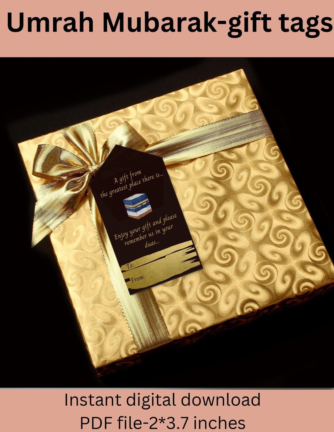 Printable Umrah Mubarak Gift Tag,islamic Gift Card,islamic Gift Tag - Etsy
