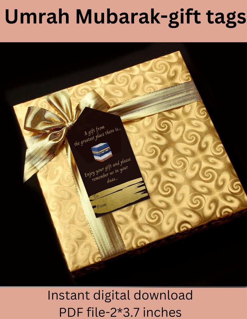 Printable Umrah Mubarak Gift Tag,islamic Gift Card,islamic Gift Tag - Etsy