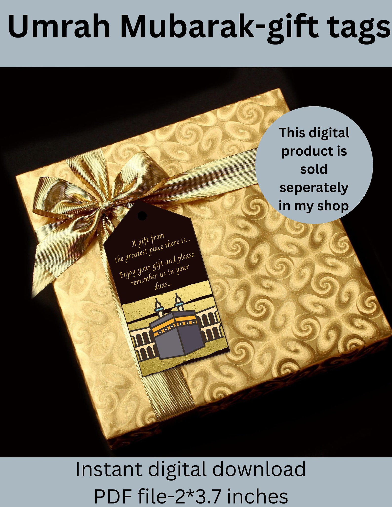 Printable Umrah Mubarak Gift Tag,islamic Gift Card,islamic Gift Tag - Etsy