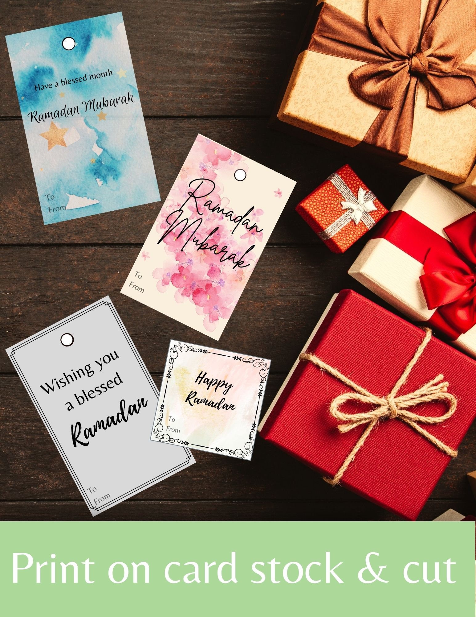 Printable Ramadan Mubarak Gift Tag,ramadan Kareem Gift Tag,ramadan ...